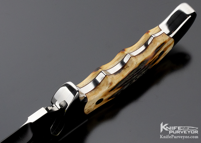SR Johnson Custom Knife "One of a Kind" Rigid Skinner Amber Stag ...