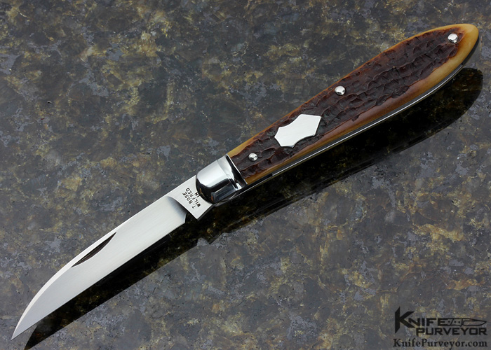 Tony Bose Custom Knife Napanoch Jigged Bone #4 Tear Drop Slip Joint ...