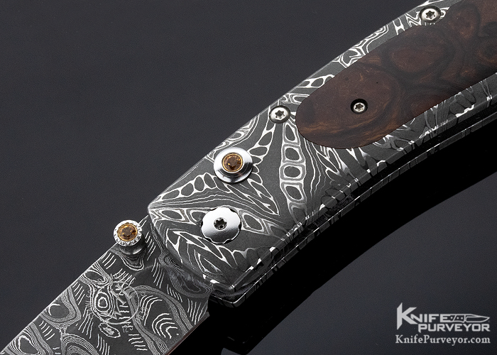 William Henry Custom Knife B05 Monarch ORVIS Damascus and Desert ...