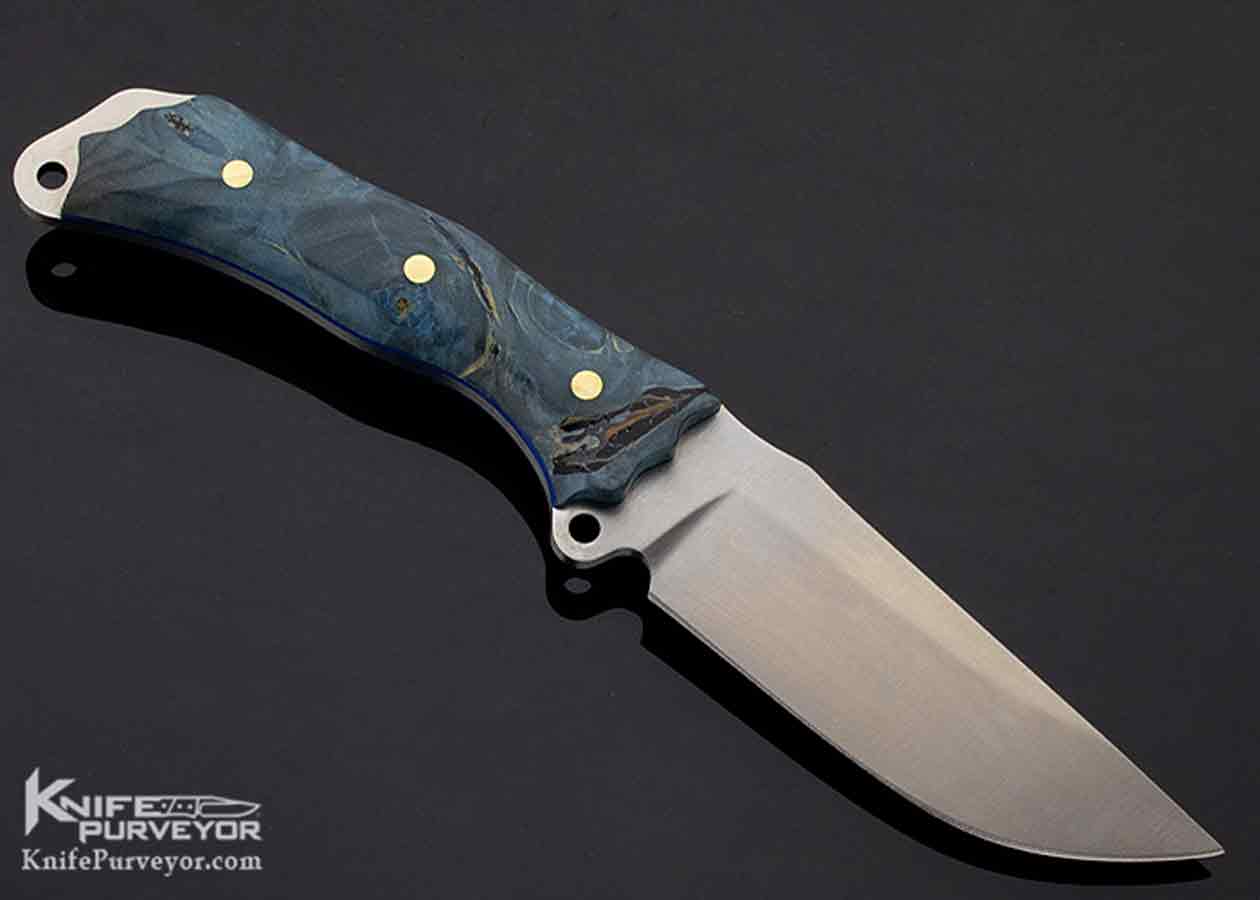 Busse Custom Knife Park Ranger with Blue Buckeye Burl - Knife Purveyor