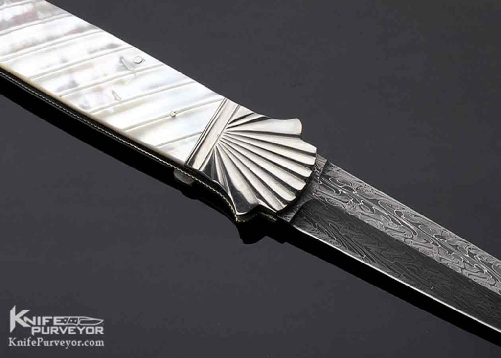Ken Steigerwalt Custom Knife Dagger Damascus Blade Fluted Double ...