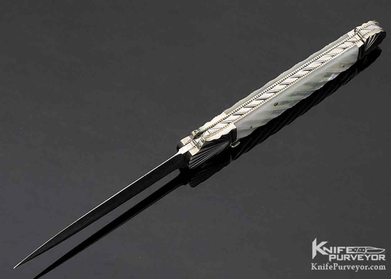 Ken Steigerwalt Custom Knife Dagger Damascus Blade Fluted Double ...