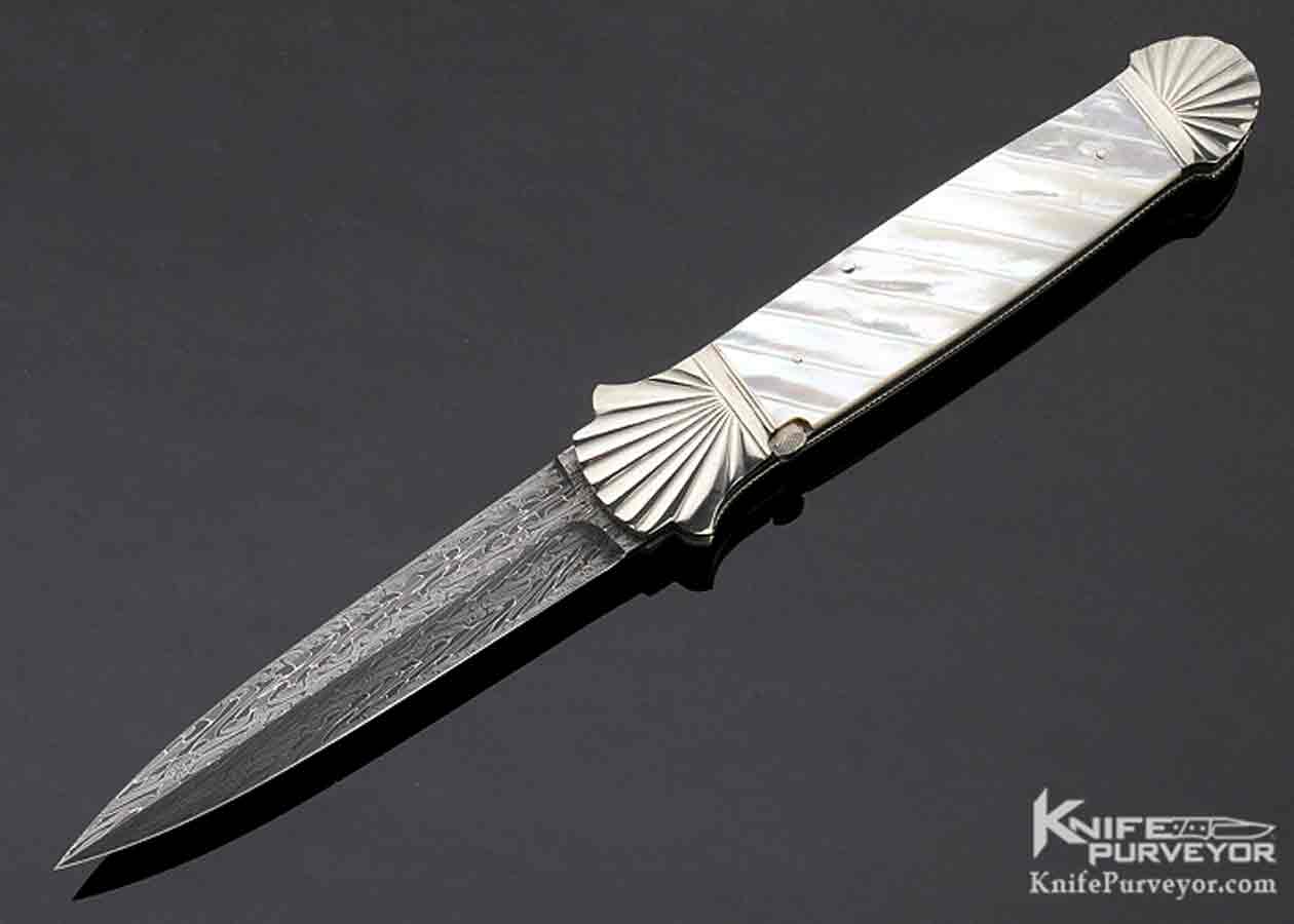 Ken Steigerwalt Custom Knife Dagger Damascus Blade Fluted Double ...