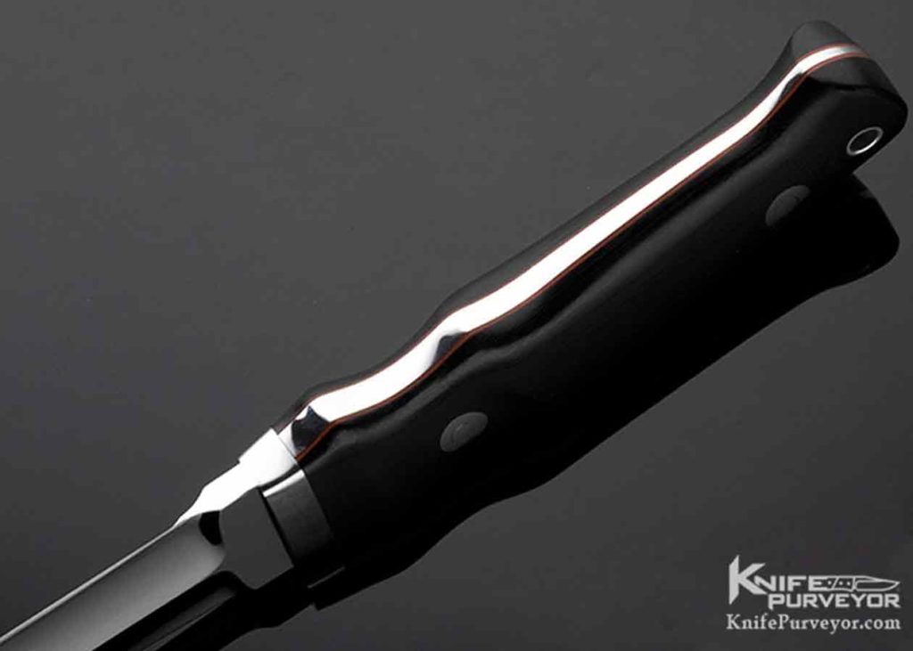 Marcus Lin Custom Knife Black Micarta Hideout - Knife Purveyor