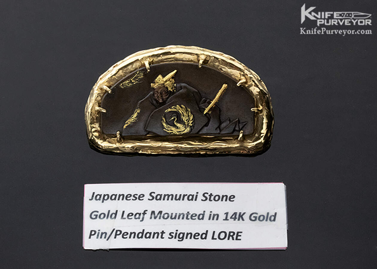 14K Gold Japanese Samurai Pendant - Knife Purveyor