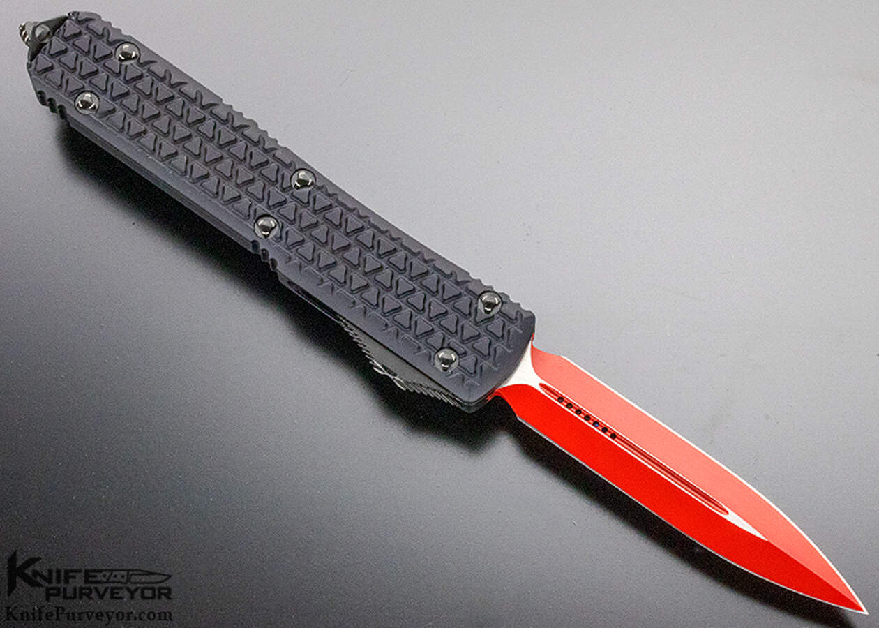 Microtech Custom Knife "Ultratech D/E Tri Grip 122-1 SL" Red Blade ...