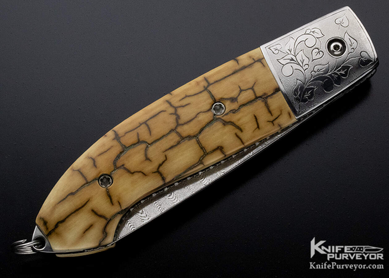 Mike "Whiskers" Allen Custom Knife Scale Release Damascus with Engraved ...