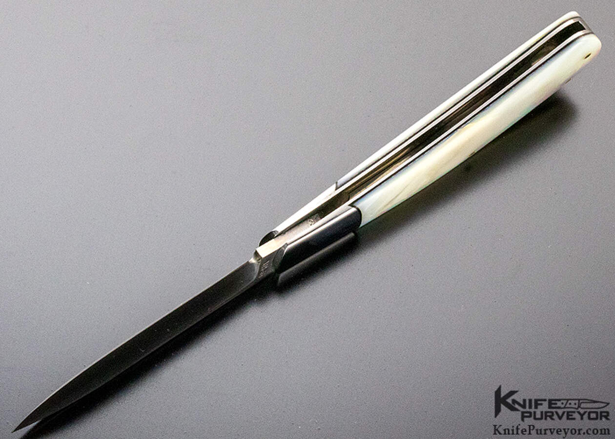 Ray Cover Custom Knife Mother of Pearl Slip Joint - Knife Purveyor