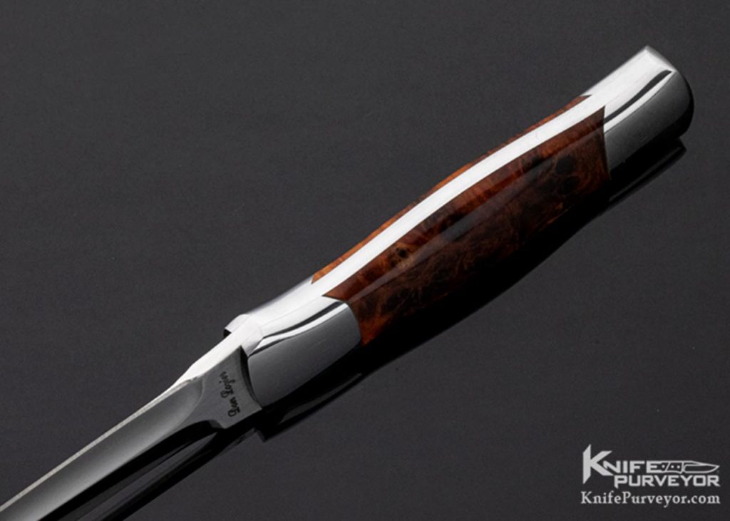 Don Lozier Custom Knife Burlwood Boot Dagger - Knife Purveyor
