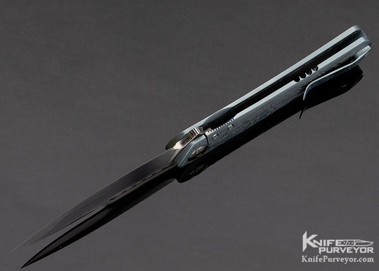 Ken Onion Custom Knife Tiki Laser Engraved Anodized Ti Frame Lock ...