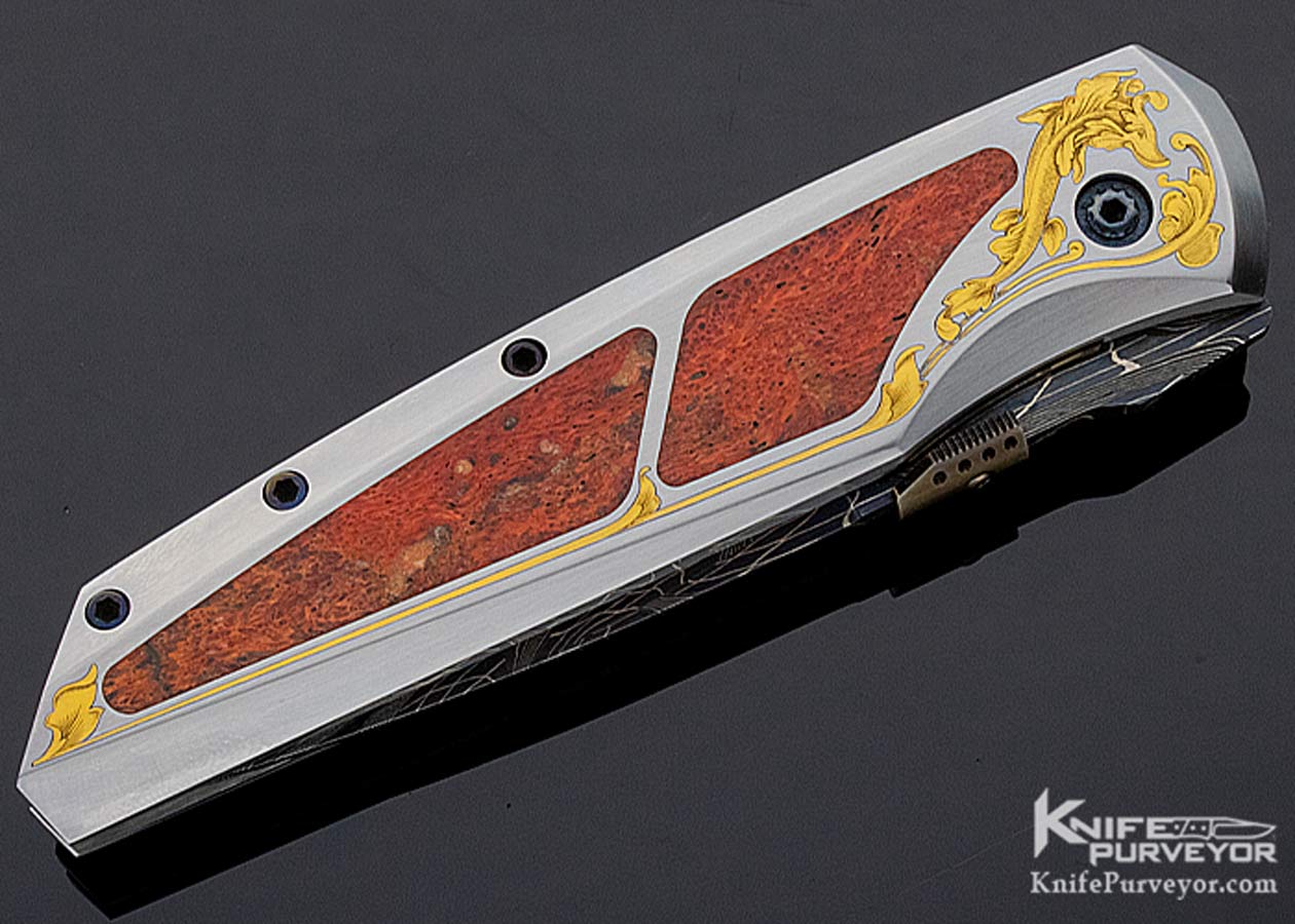 Jeff Harkins Custom Knife Damascus Double Action Automatic Pro ATAC ...