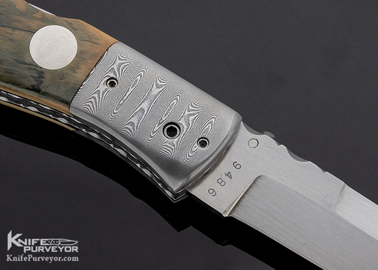Charlie Dake Custom Knife Damascus and Mammoth Covert D/A Automatic ...