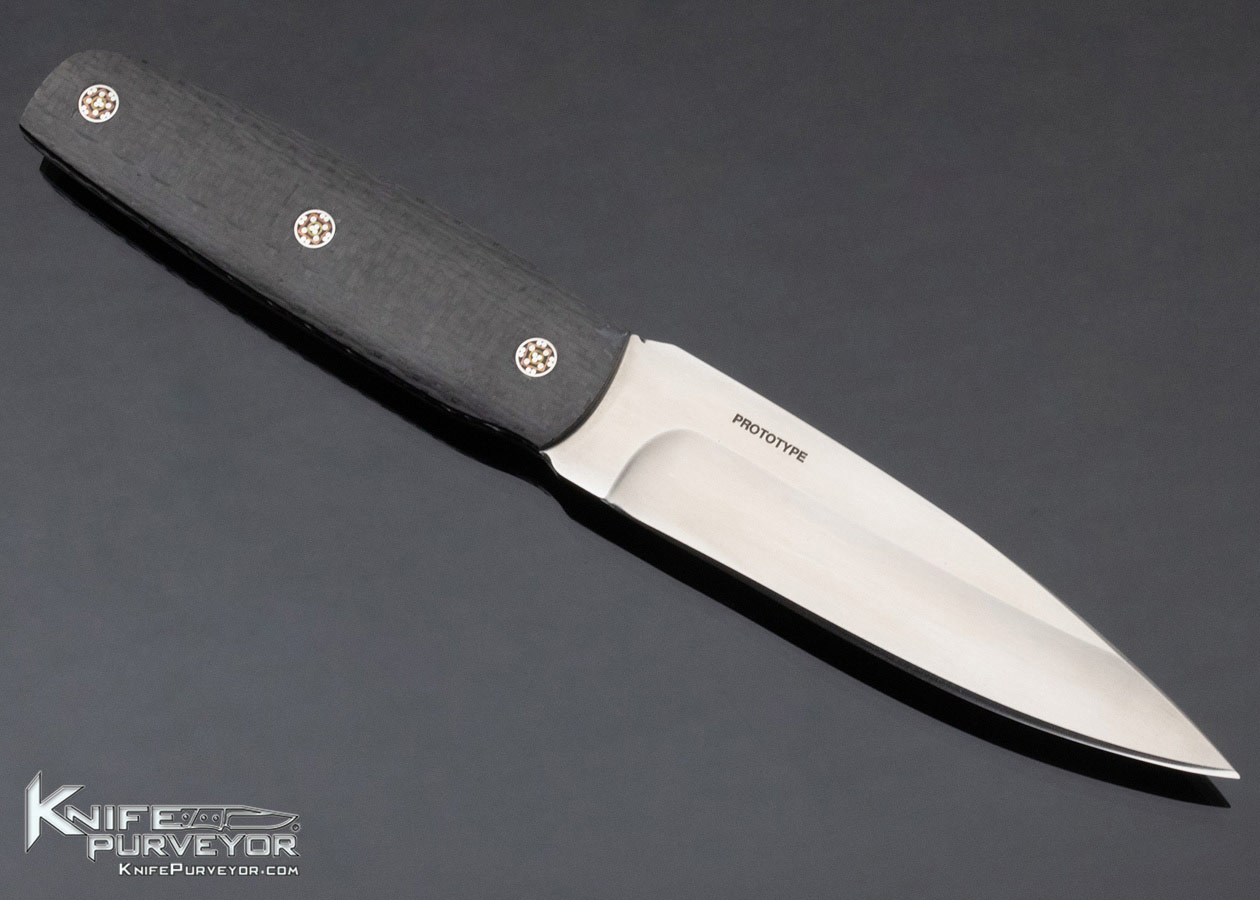 Bud Nealy Custom Knife Carbon Fiber Prototype with Kydex Sheath - Knife ...