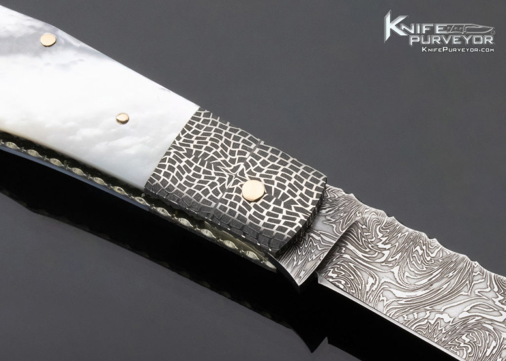 Kay Embretsen Custom Knife Sole Authorship Damascus & Mother of Pearl ...
