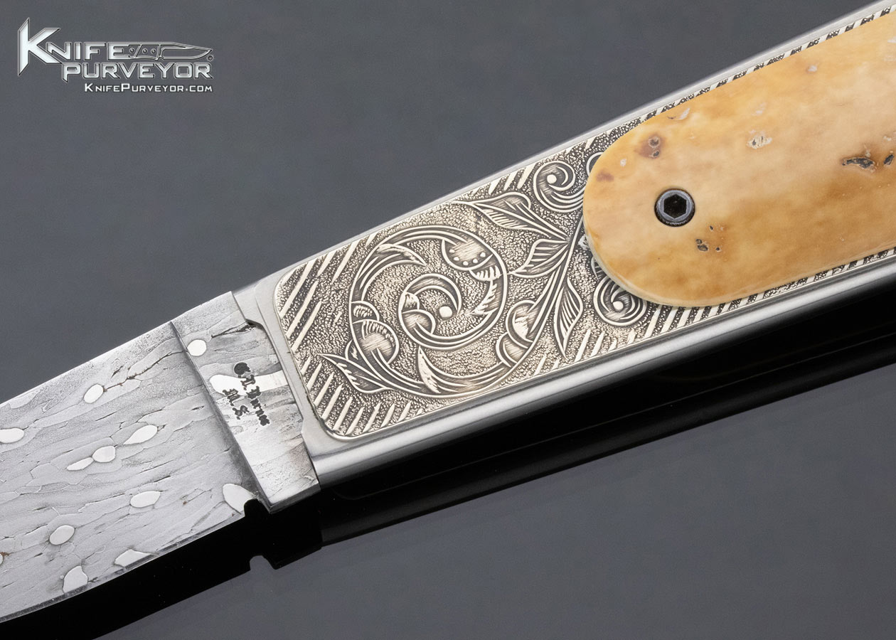 Gary Barnes Custom Knife Master Smith Damascus Engraved Mammoth Funny ...