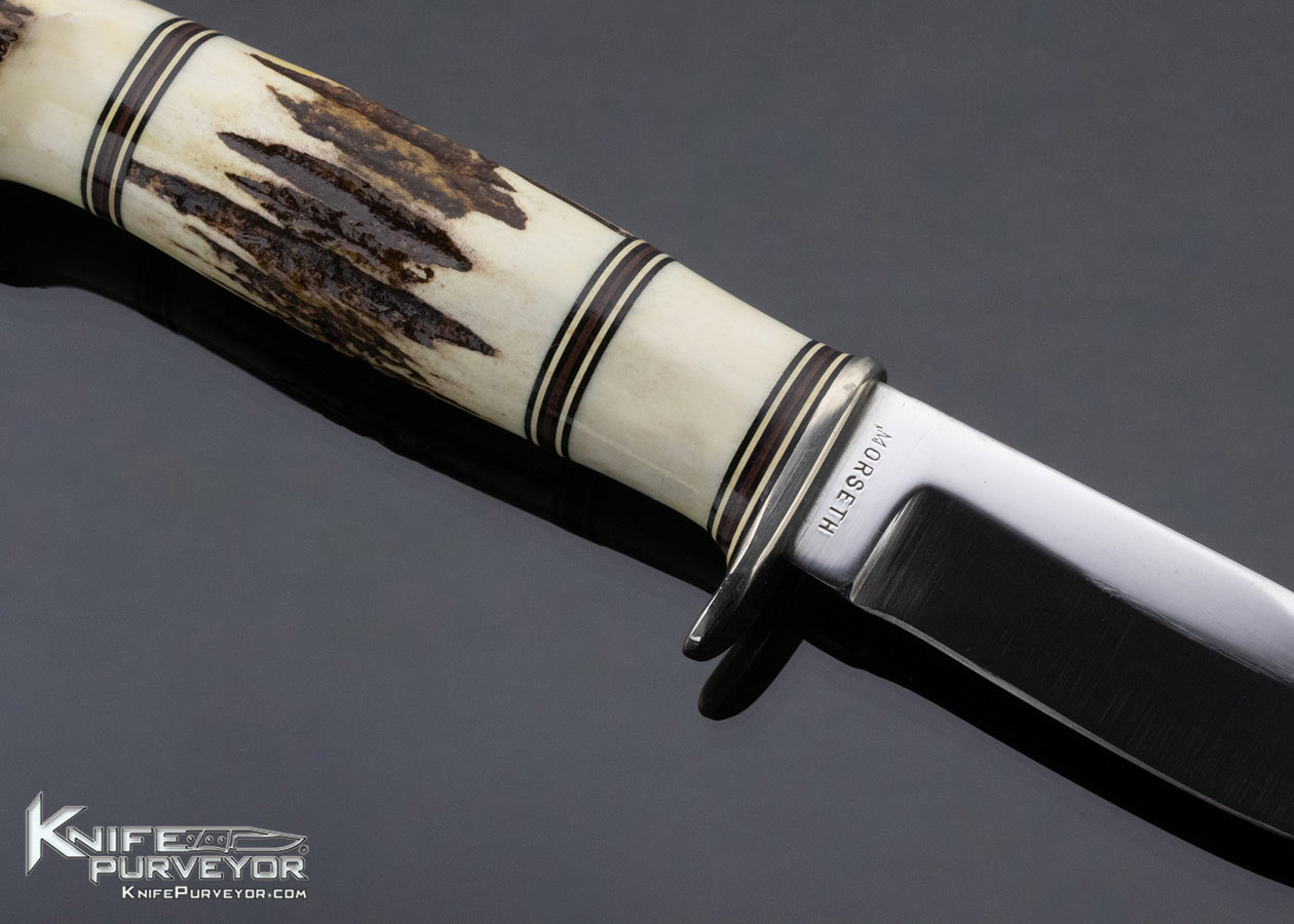 Harry Morseth Custom Knife Stag Hunter with Leather Sheath - Knife Purveyor