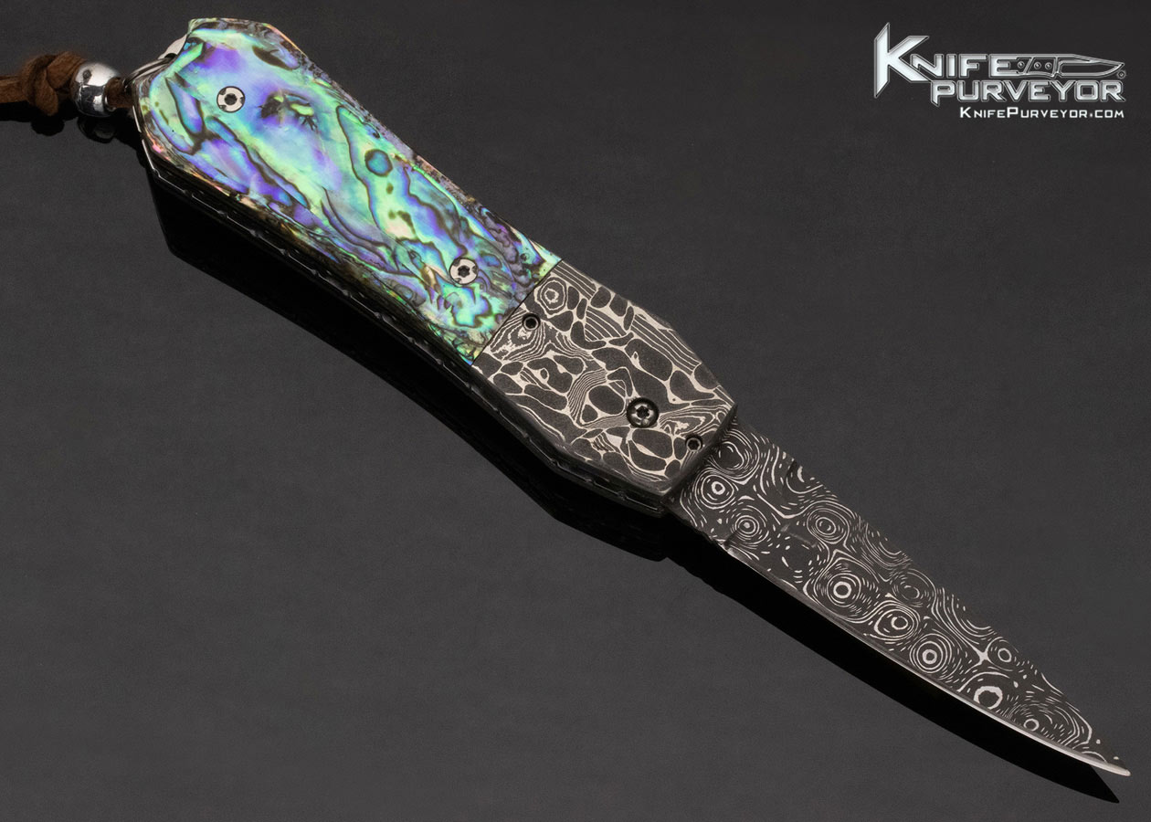 Mike Whiskers Allen Custom Knife Abalone and Damascus Scale Release ...