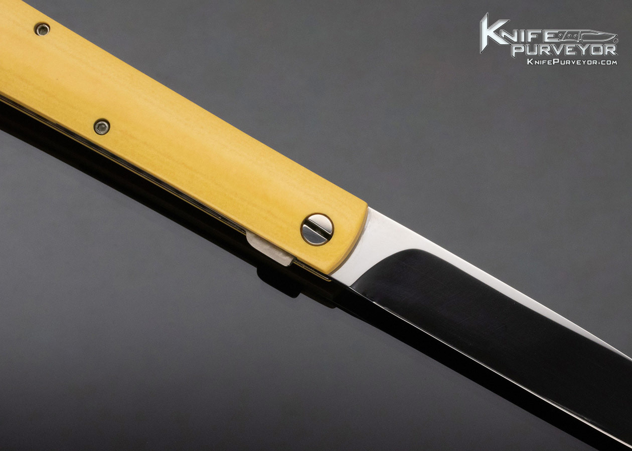 Rainy Vallotton Custom Knife Westinghouse Micarta Double Action Button ...