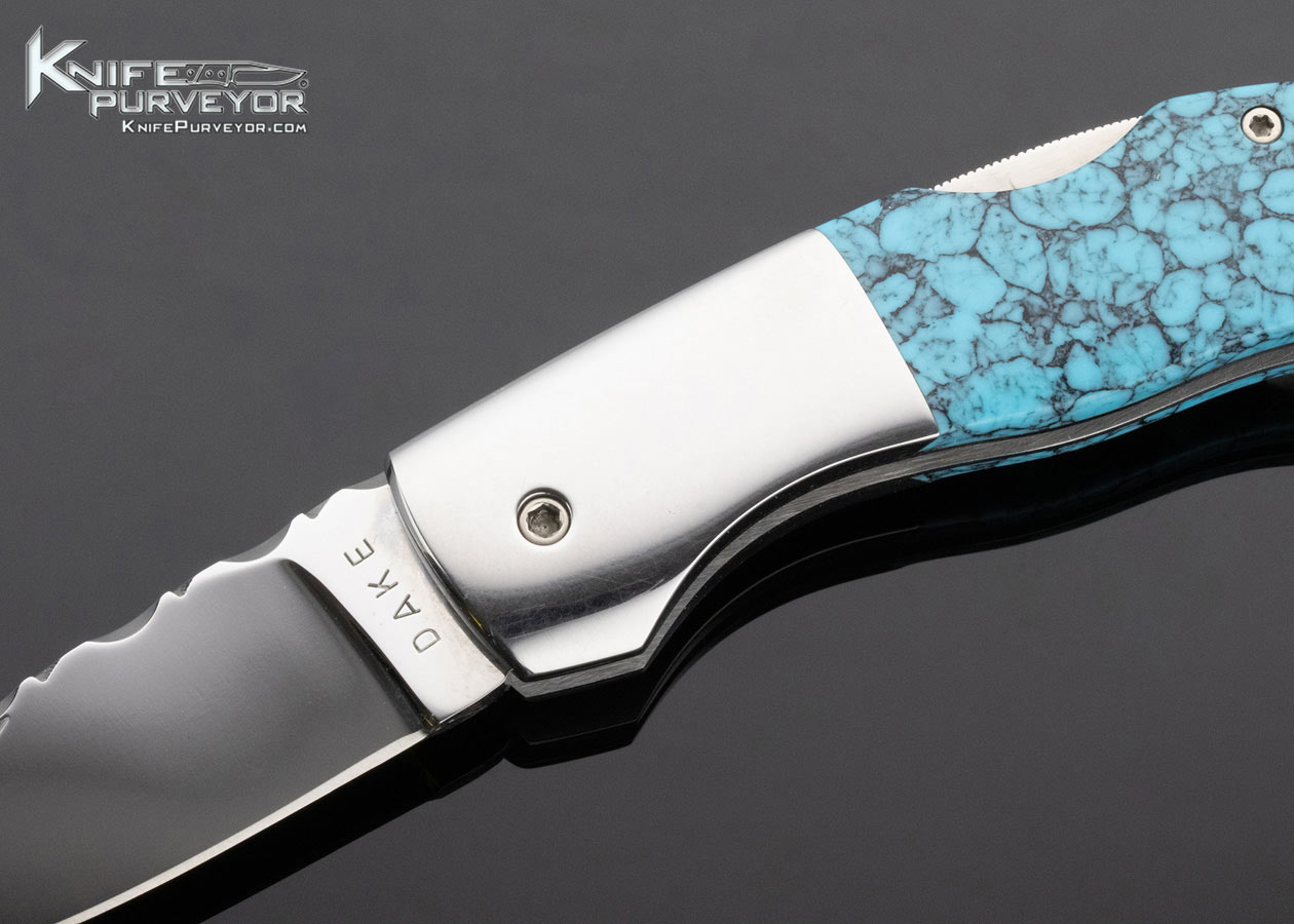 Charlie Dake Custom Knife Turquoise Lockback - Knife Purveyor