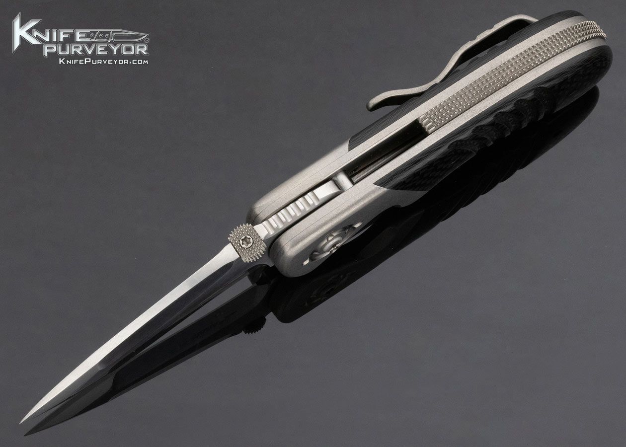 Sal Manaro Custom Knife Carbon Fiber Arrow Grind Bullseye Mini Frame ...
