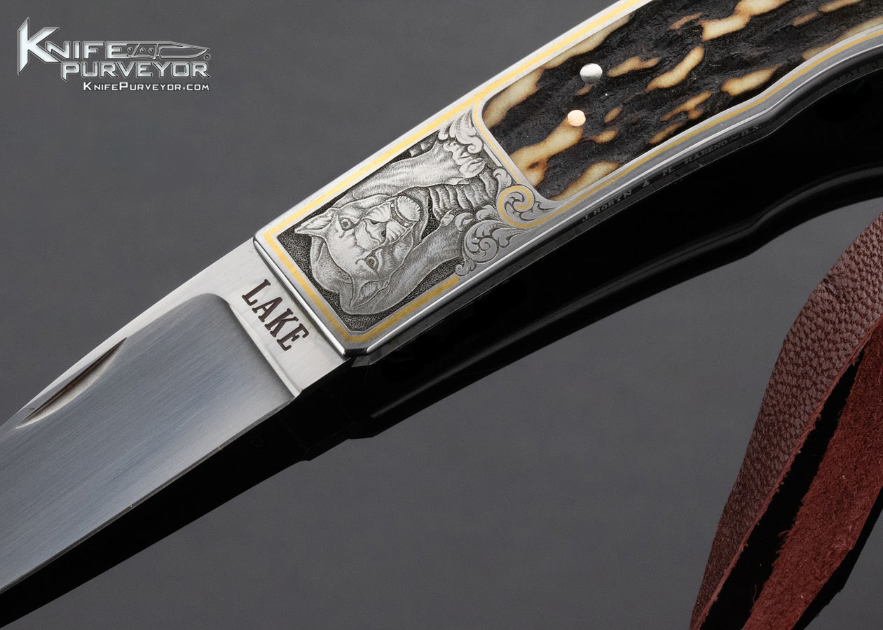 Ron Lake Custom Knife Jon Robyn and Martin Rabeno Engraved Barrett ...