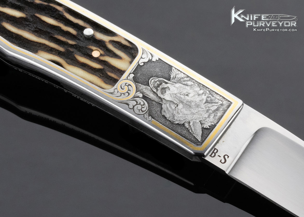 Ron Lake Custom Knife Jon Robyn and Martin Rabeno Engraved Barrett ...