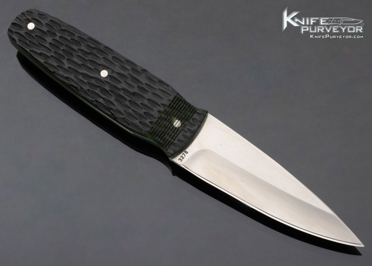 Bud Nealy Custom Knife Jigged Bone Fixed Blade - Knife Purveyor