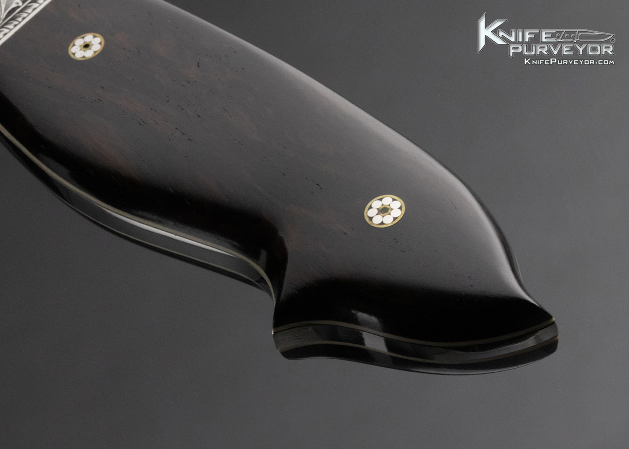 Don Lozier Custom Knife David Motton Engraved Ebony with Gold Inlay ...