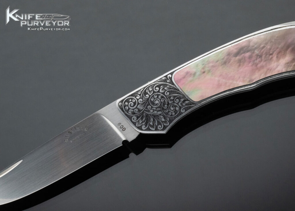 Jack Busfield Custom Knife Engraved Franz Marktl Black Lip Tahitian ...