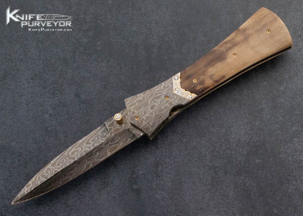 Bill Coffey Custom Knife Robert Eggerling Damascus, Anodized Titanium ...