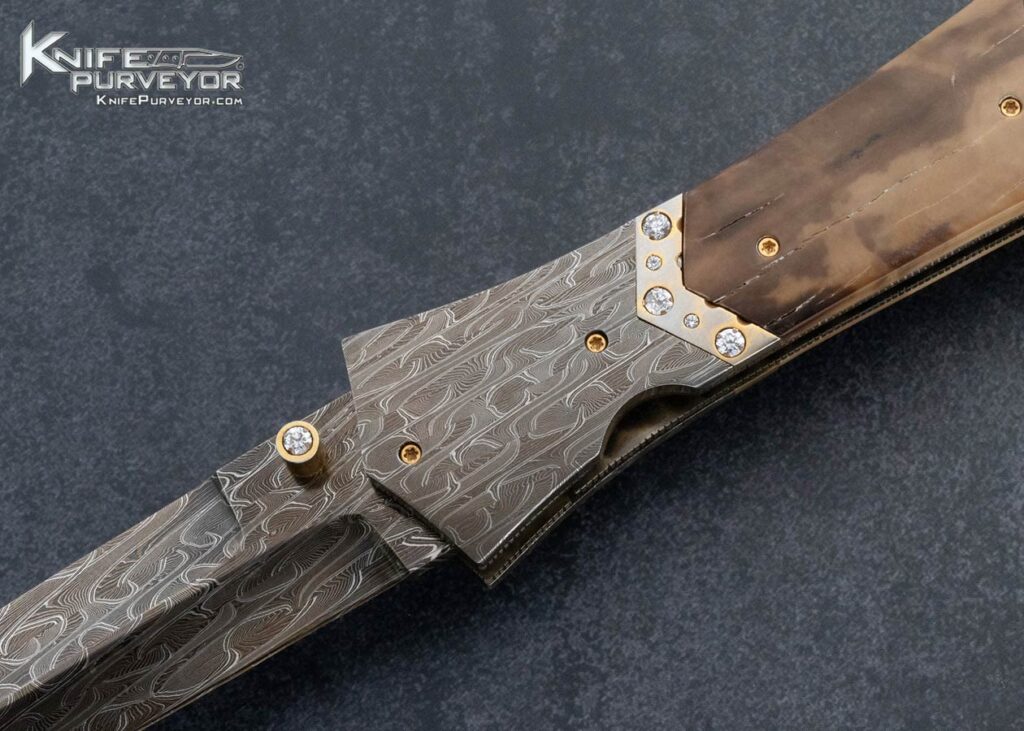Bill Coffey Custom Knife Robert Eggerling Damascus, Anodized Titanium ...