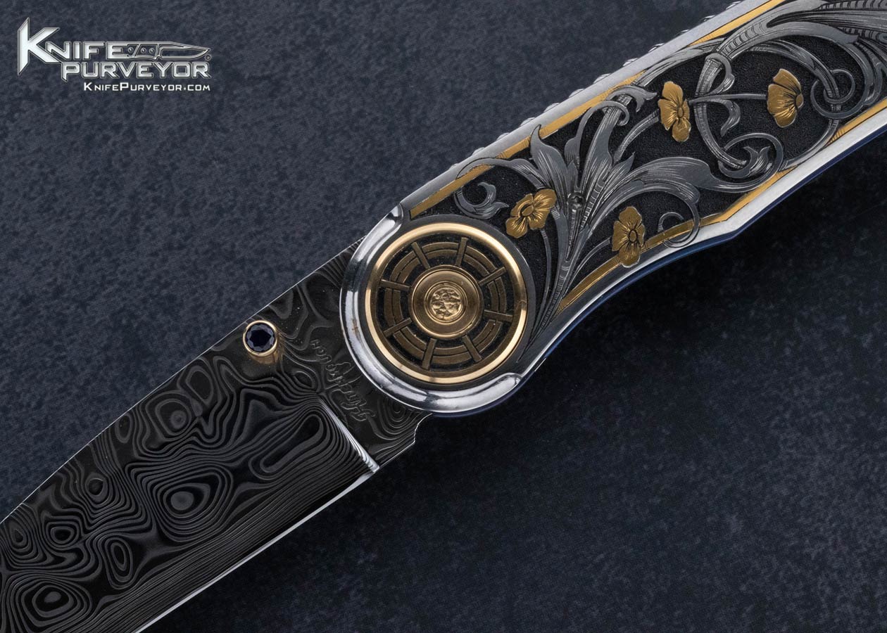 Howard Hitchmough Custom Knife Damasteel Linerlock Engraved by Tim ...