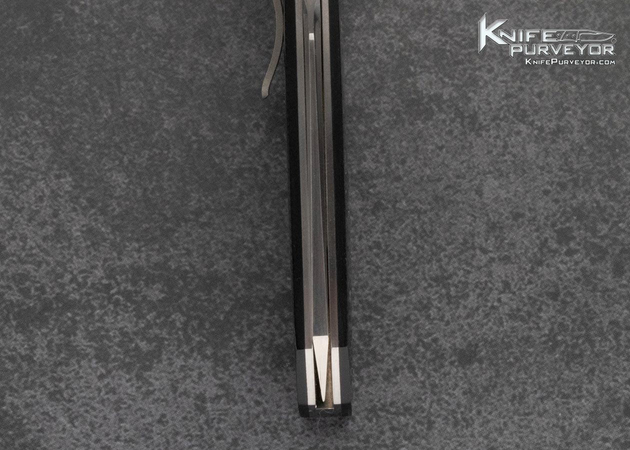 Warren Osborne Custom Knife Black G-10 Modern Handle Design Button Lock ...