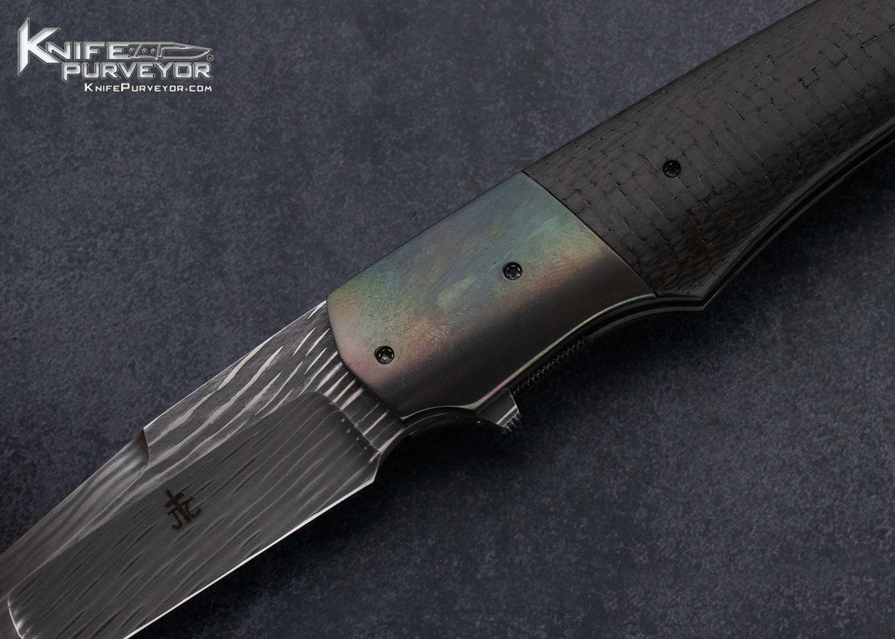 Jason Clark Knife Custom Knife Chad Nichols Damascus Zirconium and ...