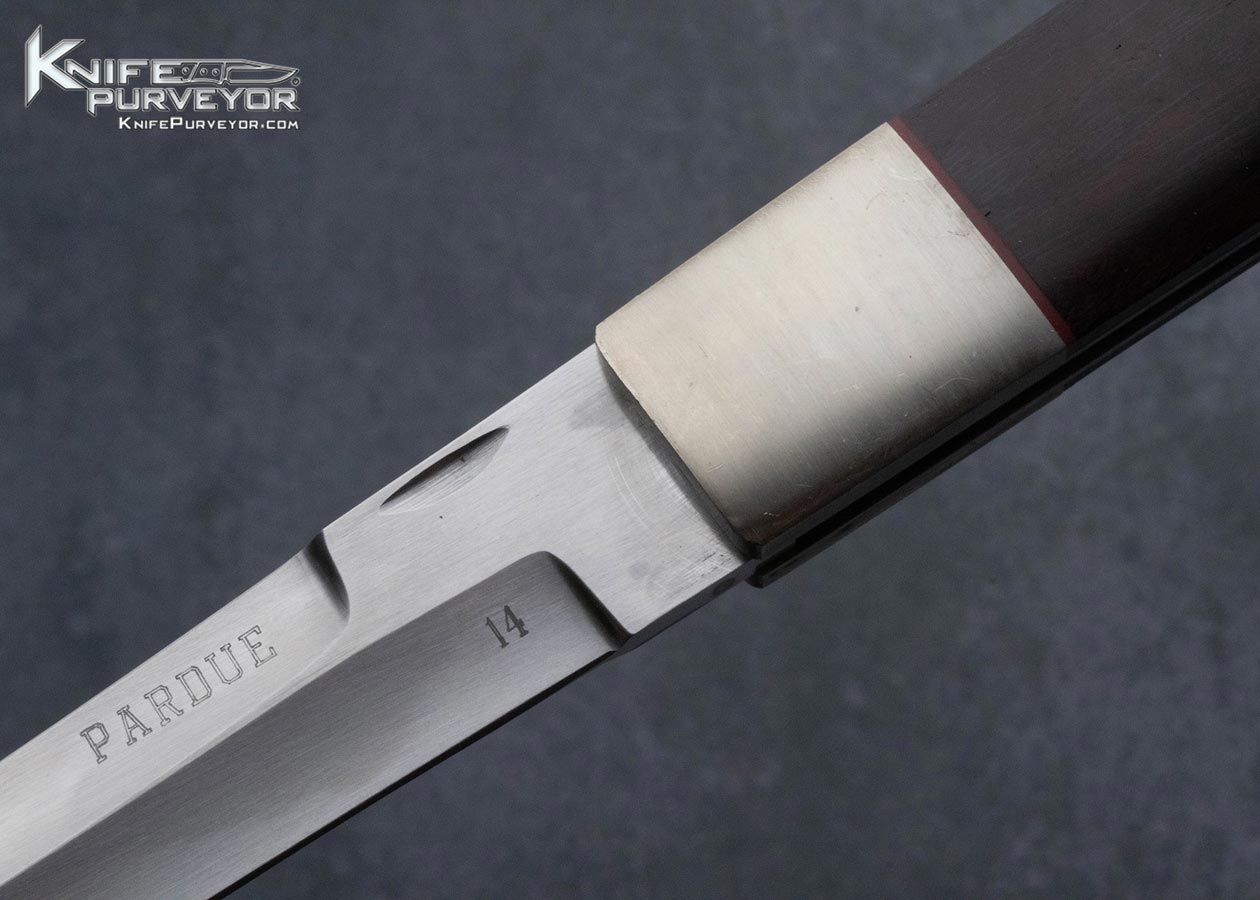 Mel Pardue Custom Knife Desert Ironwood Lockback Tanto #14 - Knife Purveyor