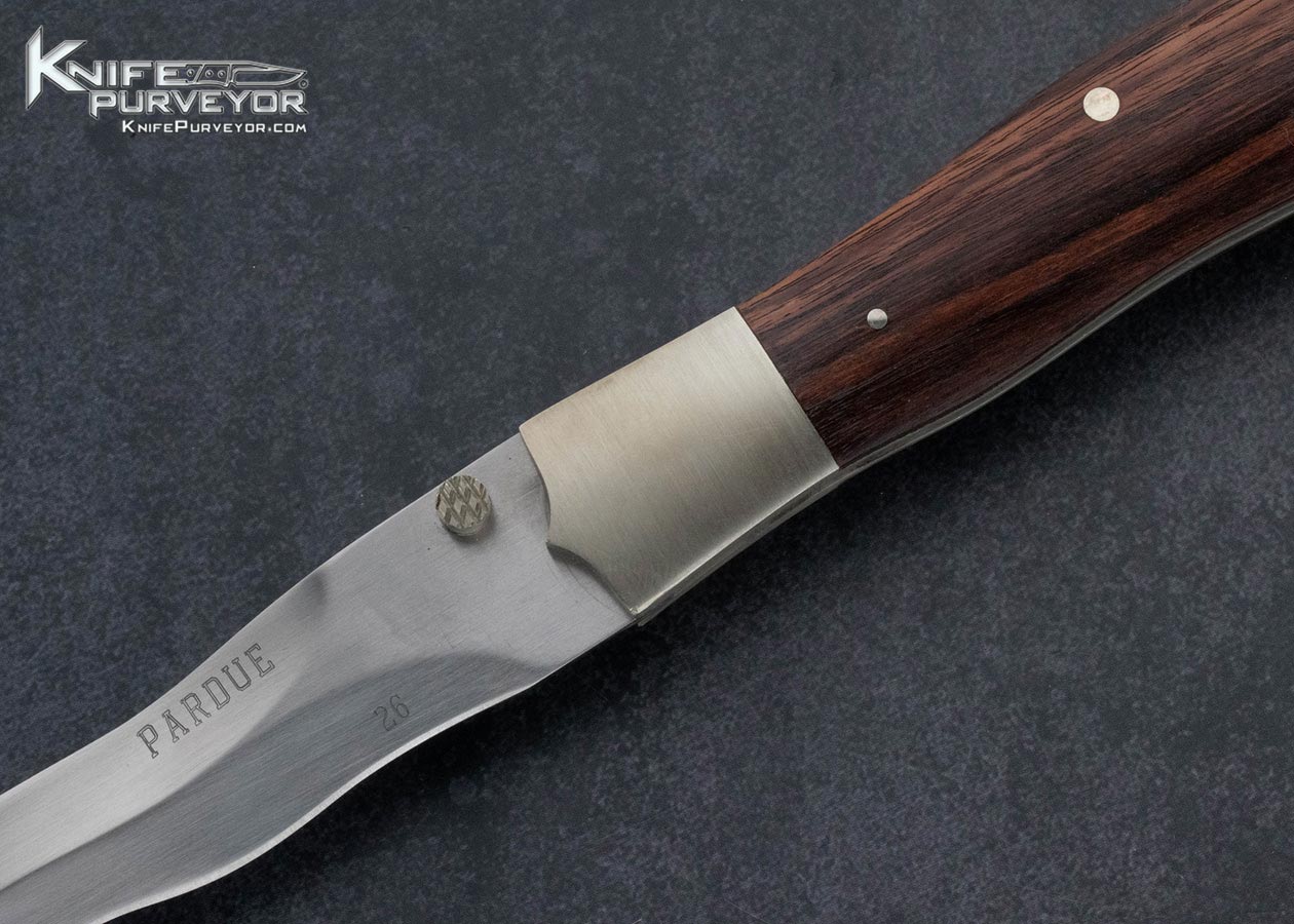 Mel Pardue Custom Knife Kris Blade Wood Lockback #26 - Knife Purveyor