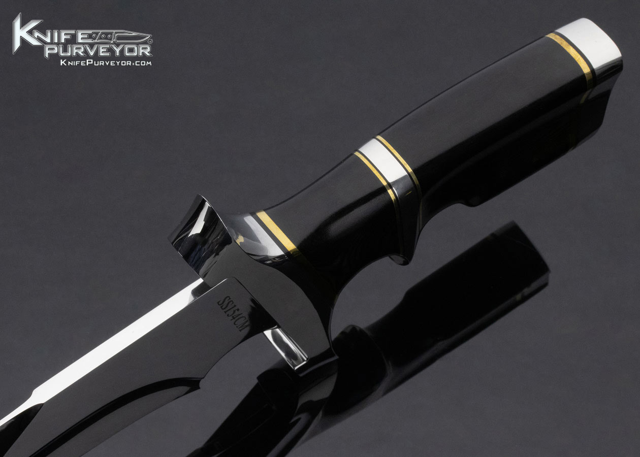 Bill Luckett Custom Knife Subhilt Battle Bowie with Micarta and Brass ...
