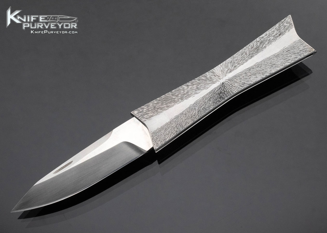 Mark Daley Custom Knife Fluted Hand Textured Steel Lockback - Knife ...