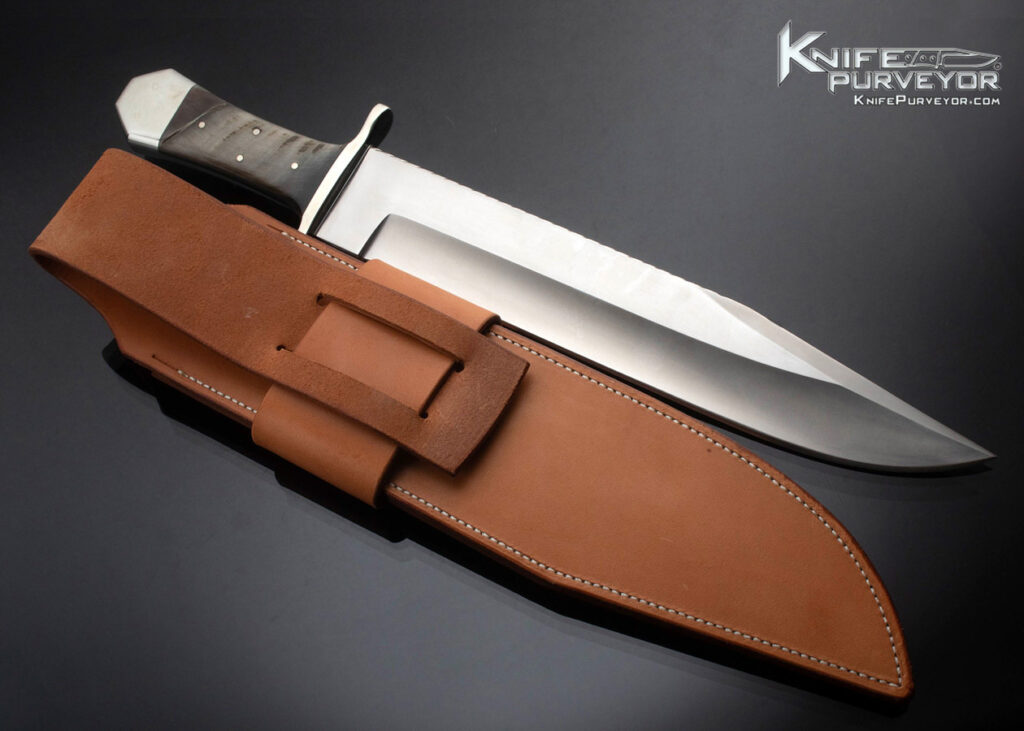 Bob and Josh Jolley Custom Knife Coffin Bowie with Big Horn Sheep ...