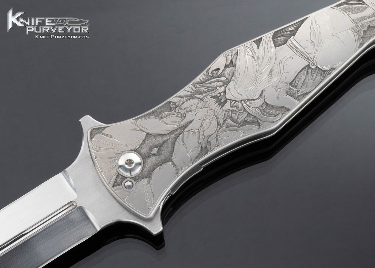 Jurgen Schanz Custom Knife Liner Lock Flipper Dagger Comic Book Hero ...