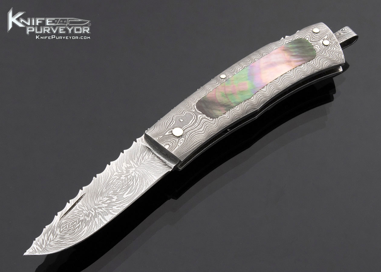 Kay Embretsen Custom Knife Sole Authorship Damascus Black Lip Pearl ...