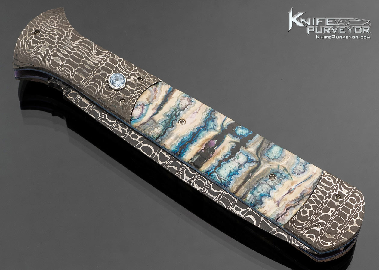 Paul Panak (Burn Knives) Custom Knife Chad Nichols Damascus and Mammoth ...