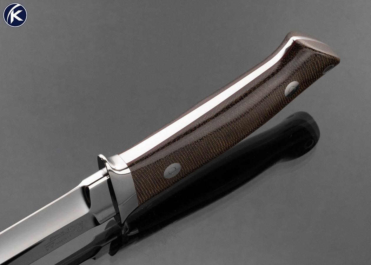 Bob Loveless Custom Knife Double Naked Lady Logo 6" Fighter with ...