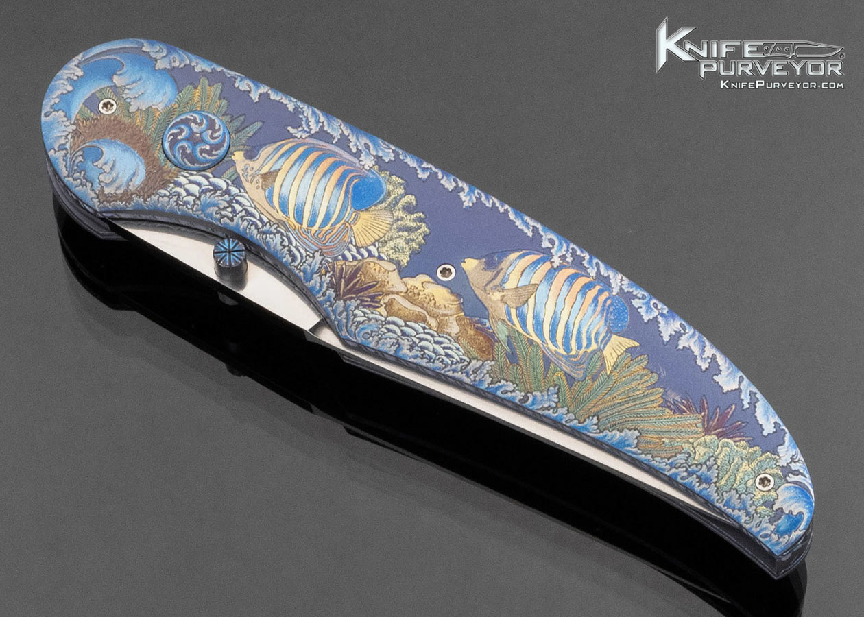 Gary Blanchard Custom Knife Sole Authorship Engraved "Coral Reef Fish ...