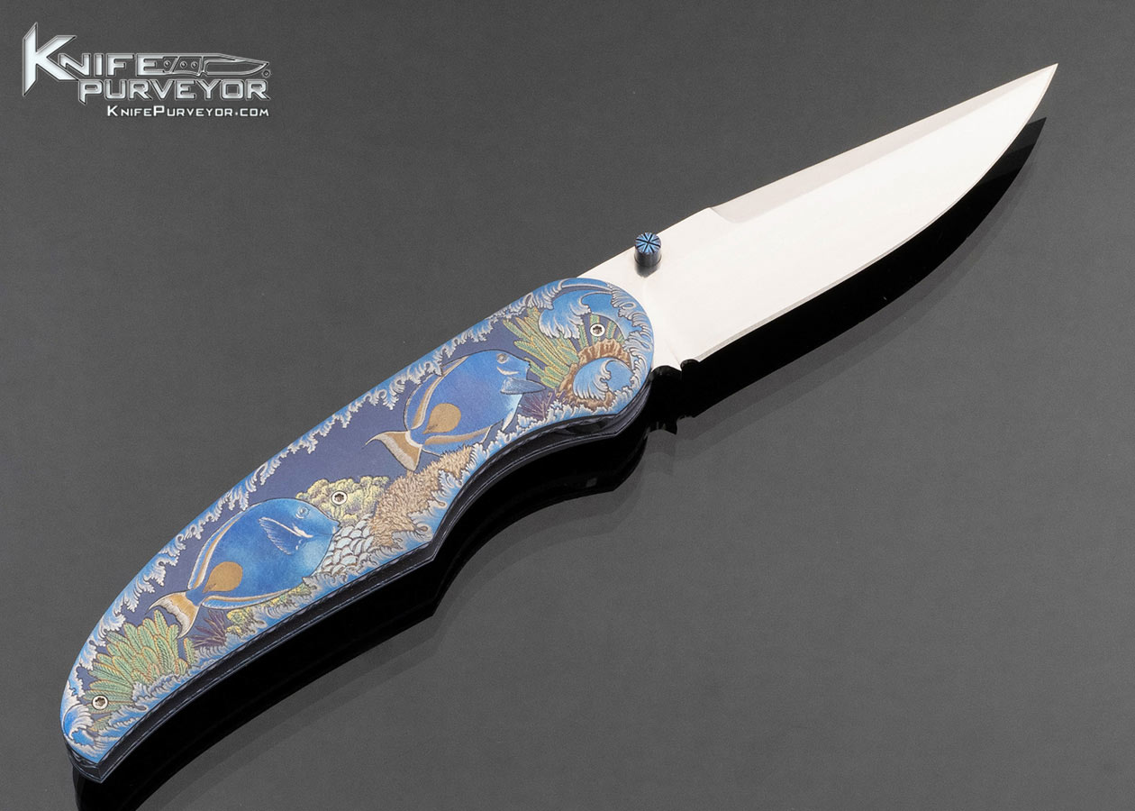Gary Blanchard Custom Knife Sole Authorship Engraved "Coral Reef Fish ...