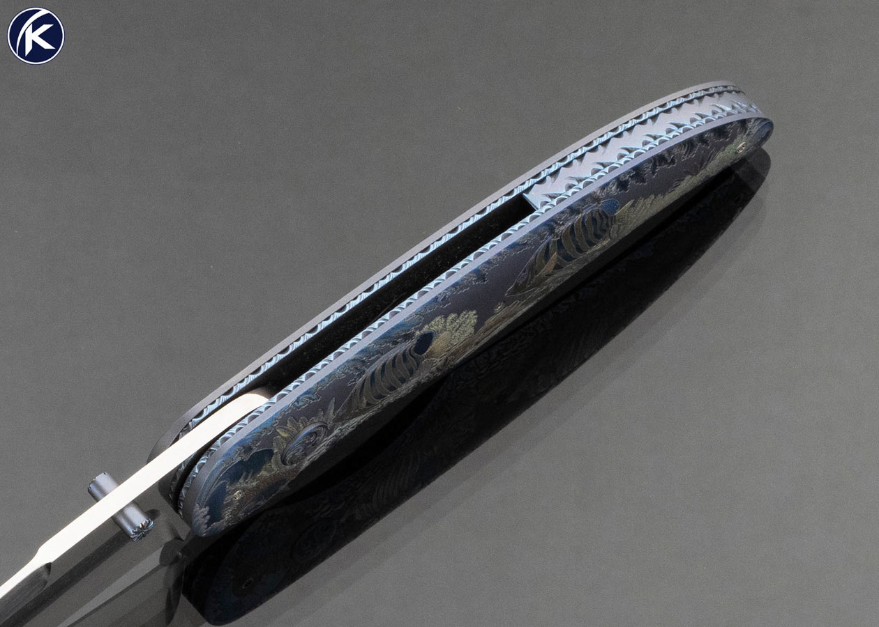 Gary Blanchard Custom Knife Sole Authorship Engraved "Coral Reef Fish ...
