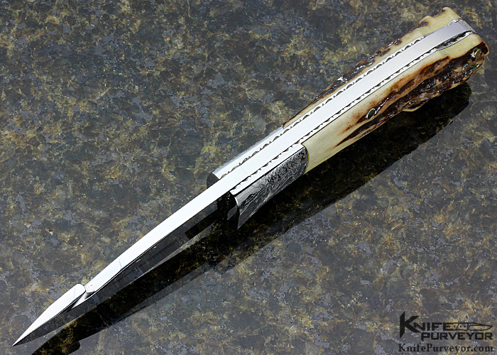 Lloyd Hale Custom Knife William P. Sinclair Engraved Stag Gut Hook ...