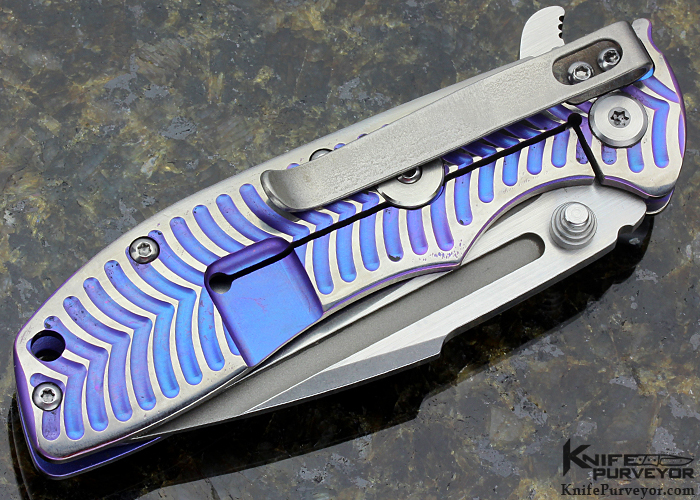 Tim Britton Custom Knife Machined Titanium "T-10" Frame Lock Flipper ...