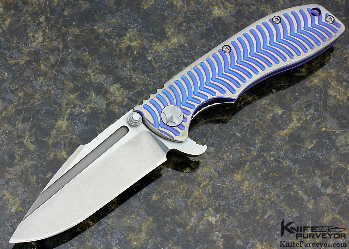 Tim Britton Custom Knife Machined Titanium "T-10" Frame Lock Flipper ...