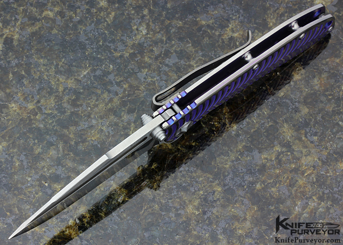 Tim Britton Custom Knife Machined Titanium "T-10" Frame Lock Flipper ...